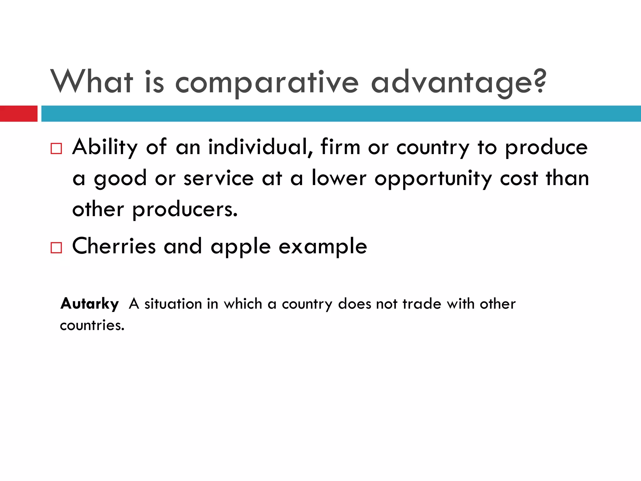 Microeconomics - Comparative Advantage and International Trade | PPTX