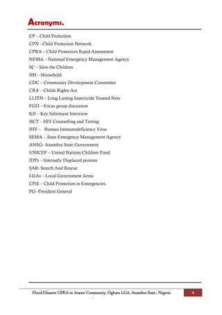 CHILD PROTECTION RAPID ASSESSMENT REPORT -ANAMBRA STATE, NIGERIA. | PDF