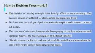 Decision Tree Machine Learning Detailed Explanation. | PPTX