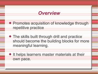 Drill and Practice | ODP