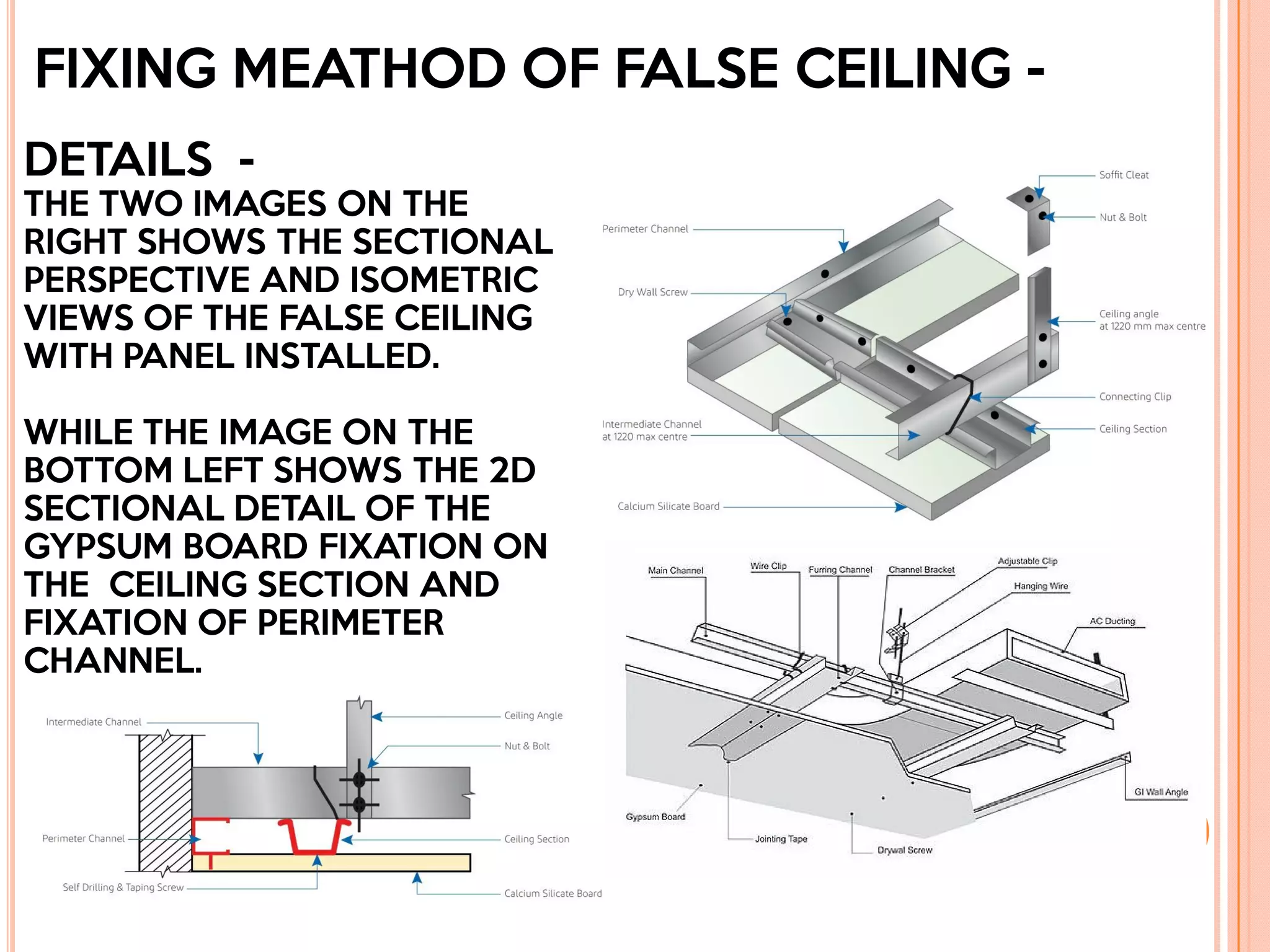 False Ceiling Information and Joinary Details | PDF