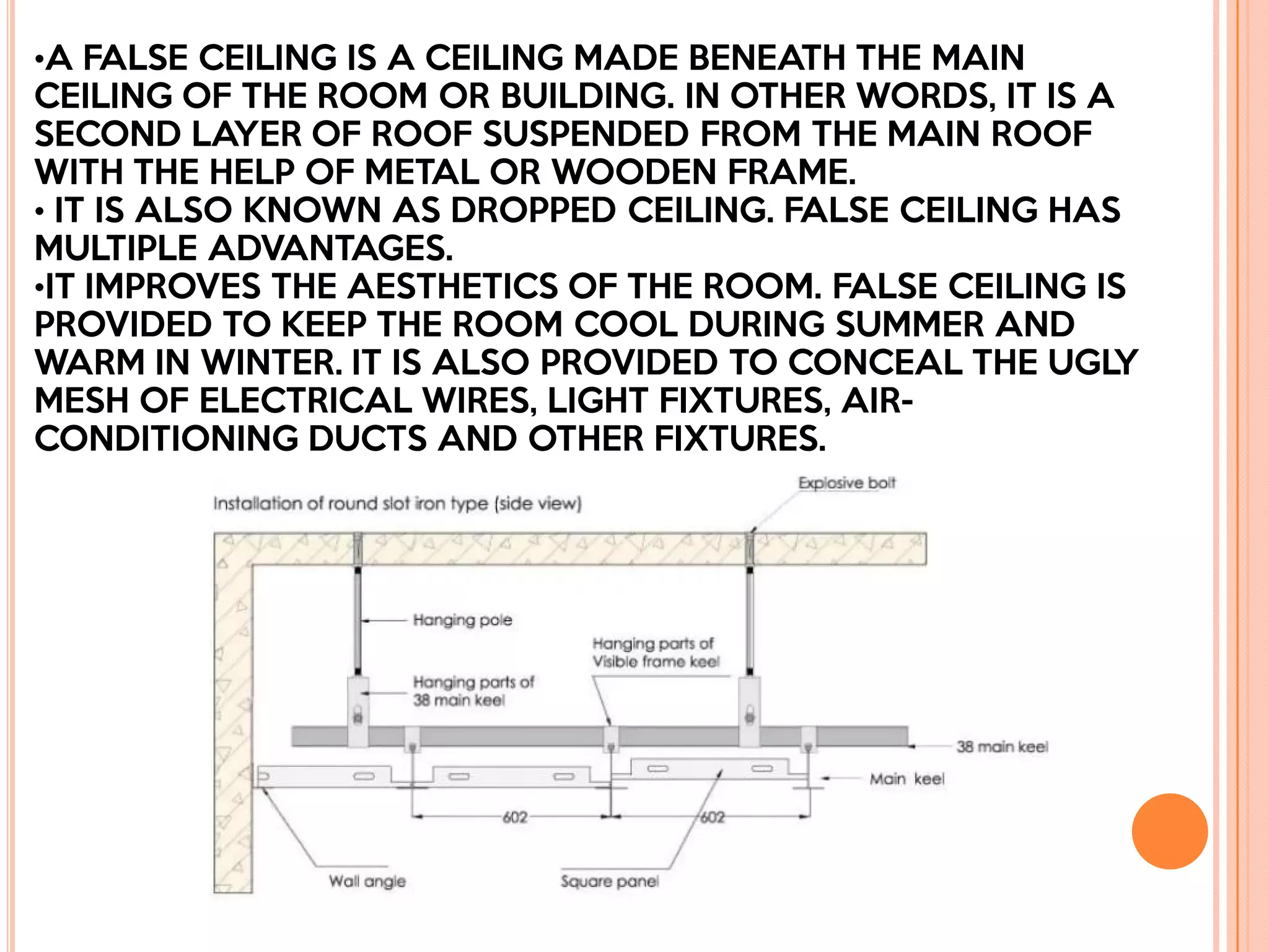 False Ceiling Information and Joinary Details | PDF