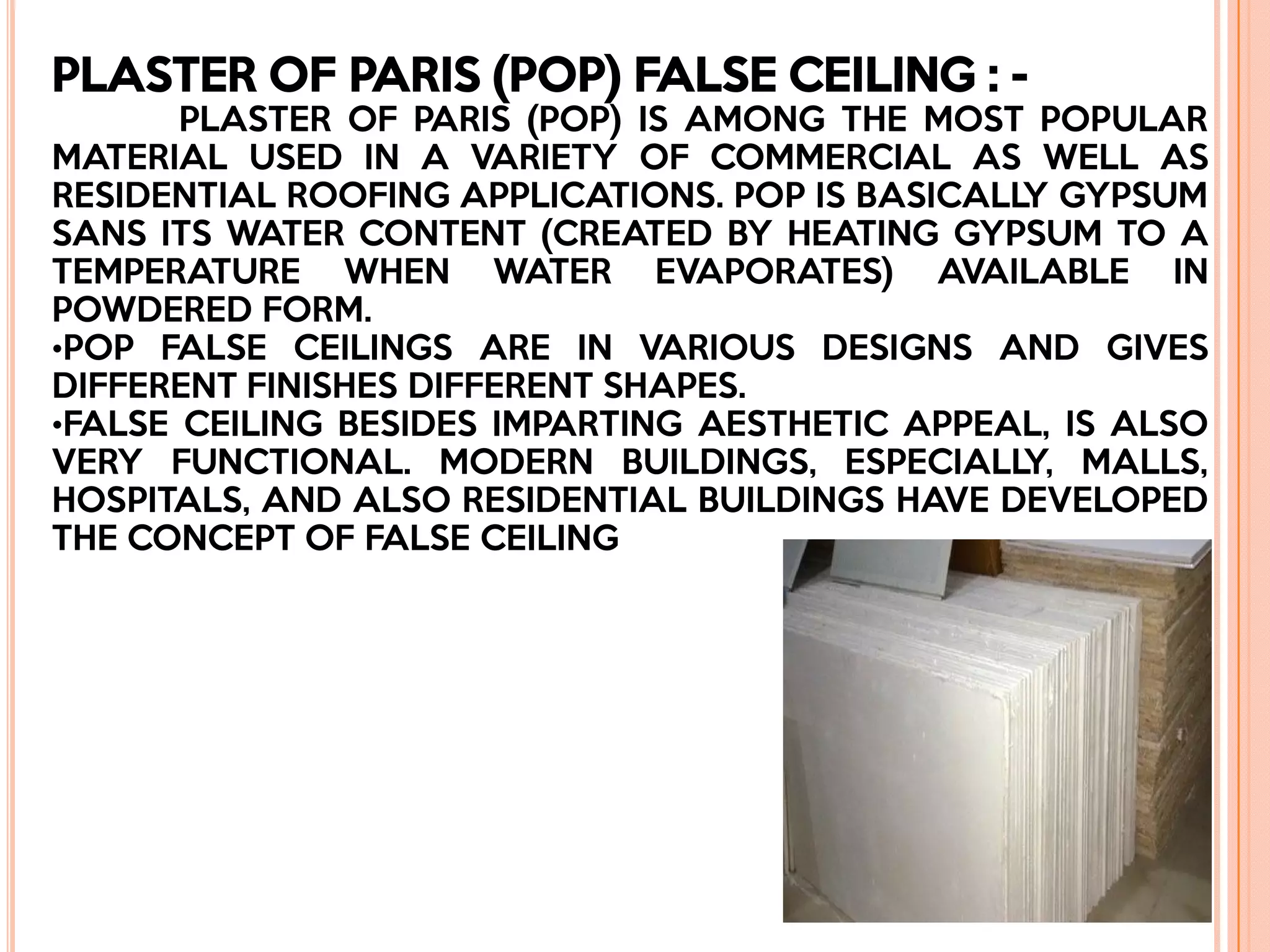 False Ceiling Information and Joinary Details | PDF