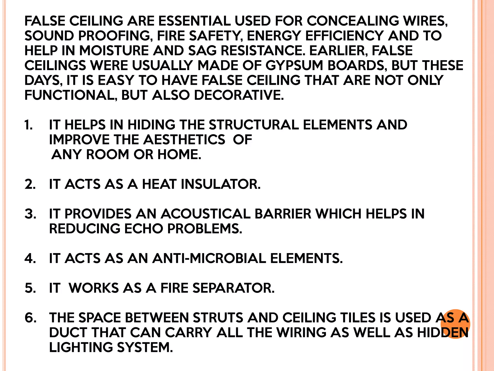 False Ceiling Information and Joinary Details | PDF