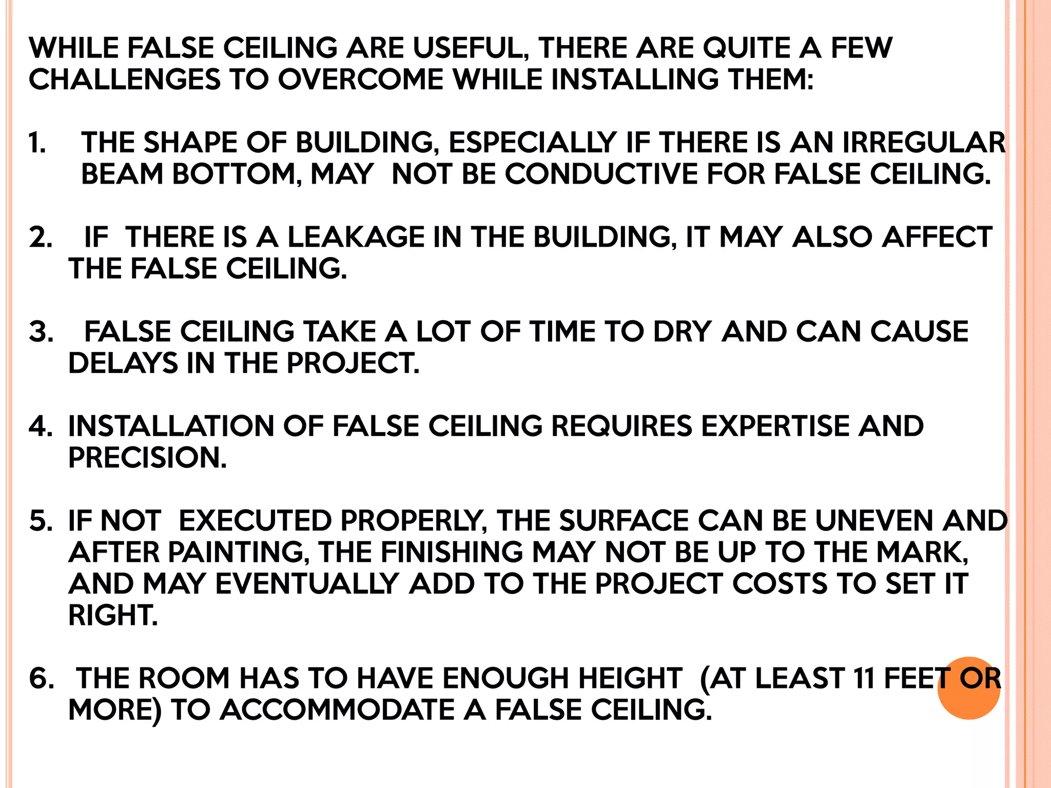 False Ceiling Information and Joinary Details | PDF