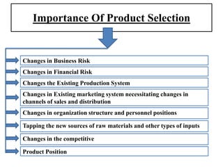 PRODUCT SELECTION | PPTX