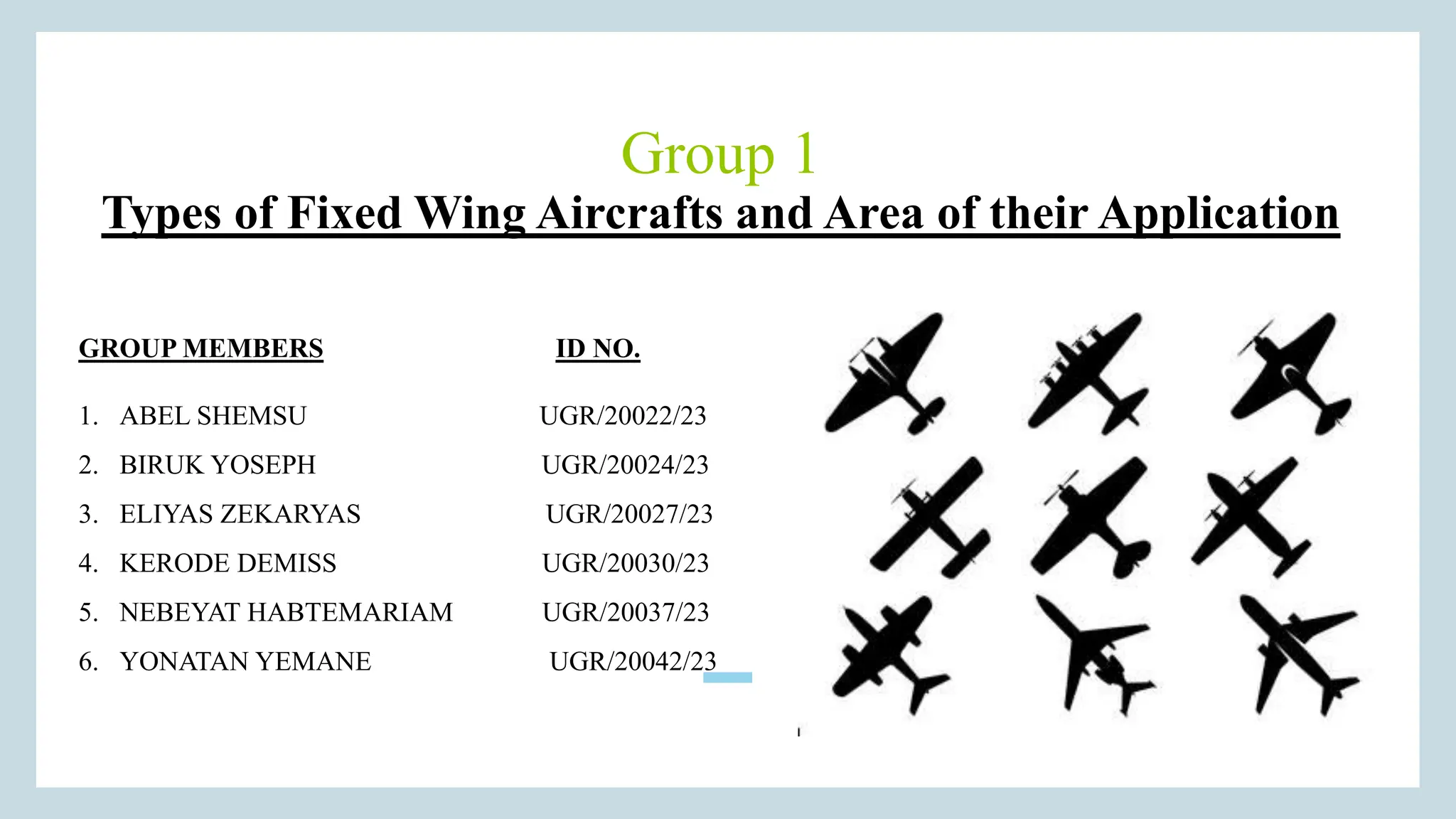 Fixed wing Aircraft and area of their application.pptx