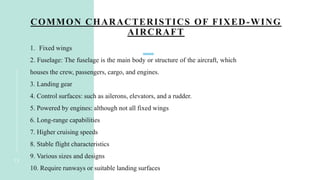 Fixed wing Aircraft and area of their application.pptx