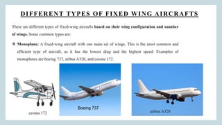 Fixed wing Aircraft and area of their application.pptx