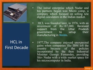 HCL SHIV NADAR STORY | PPTX
