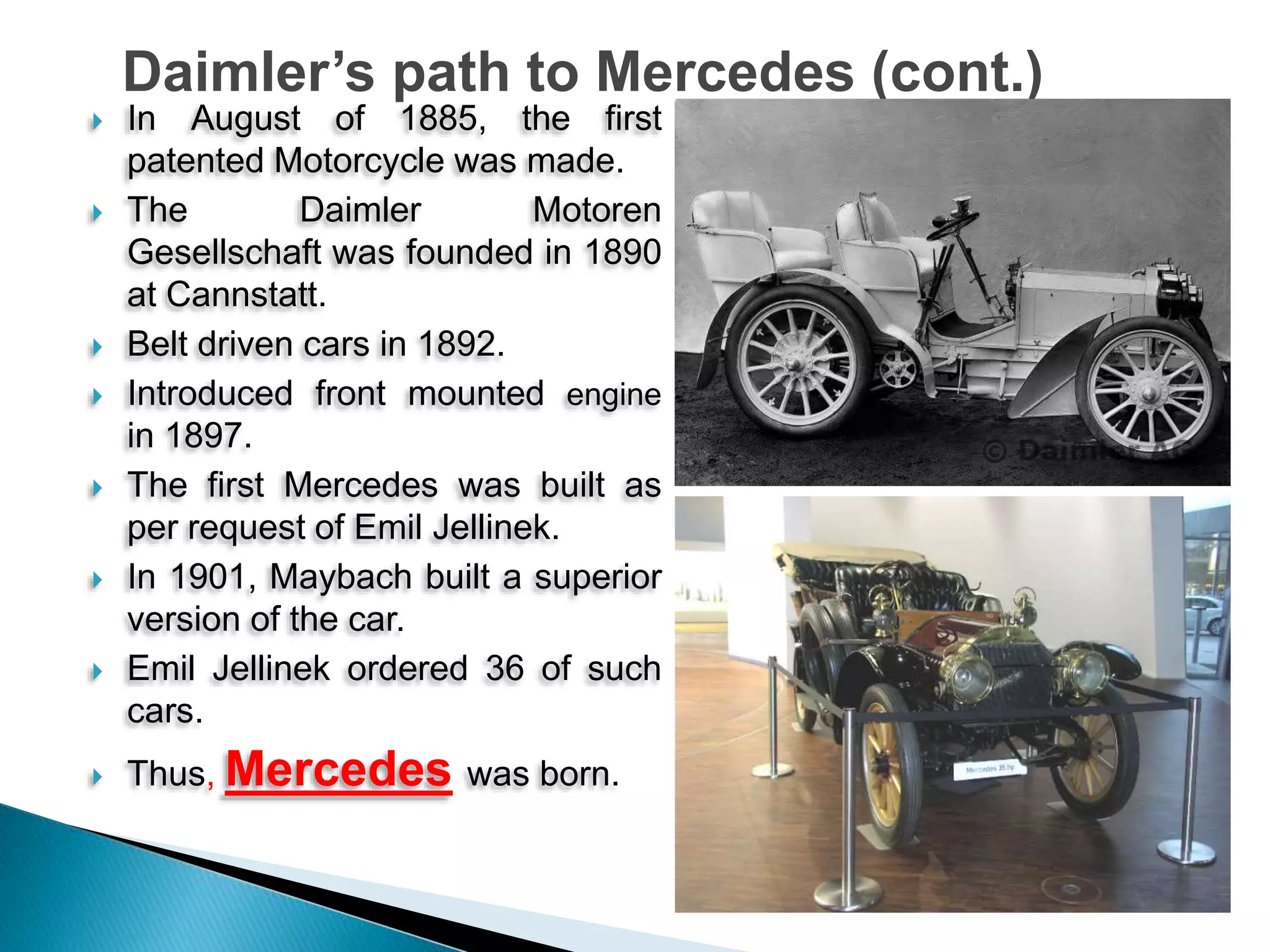 History of mercedes benz | PPTX
