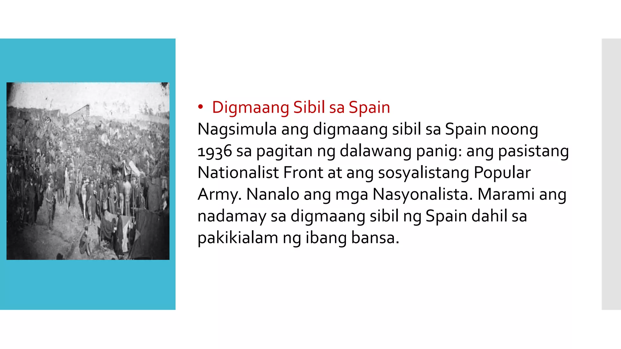 Sanhi ng Ikalawang Digmaang Pandaigdig | PPTX