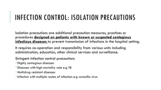Infection prevention and control for medical students | PPTX