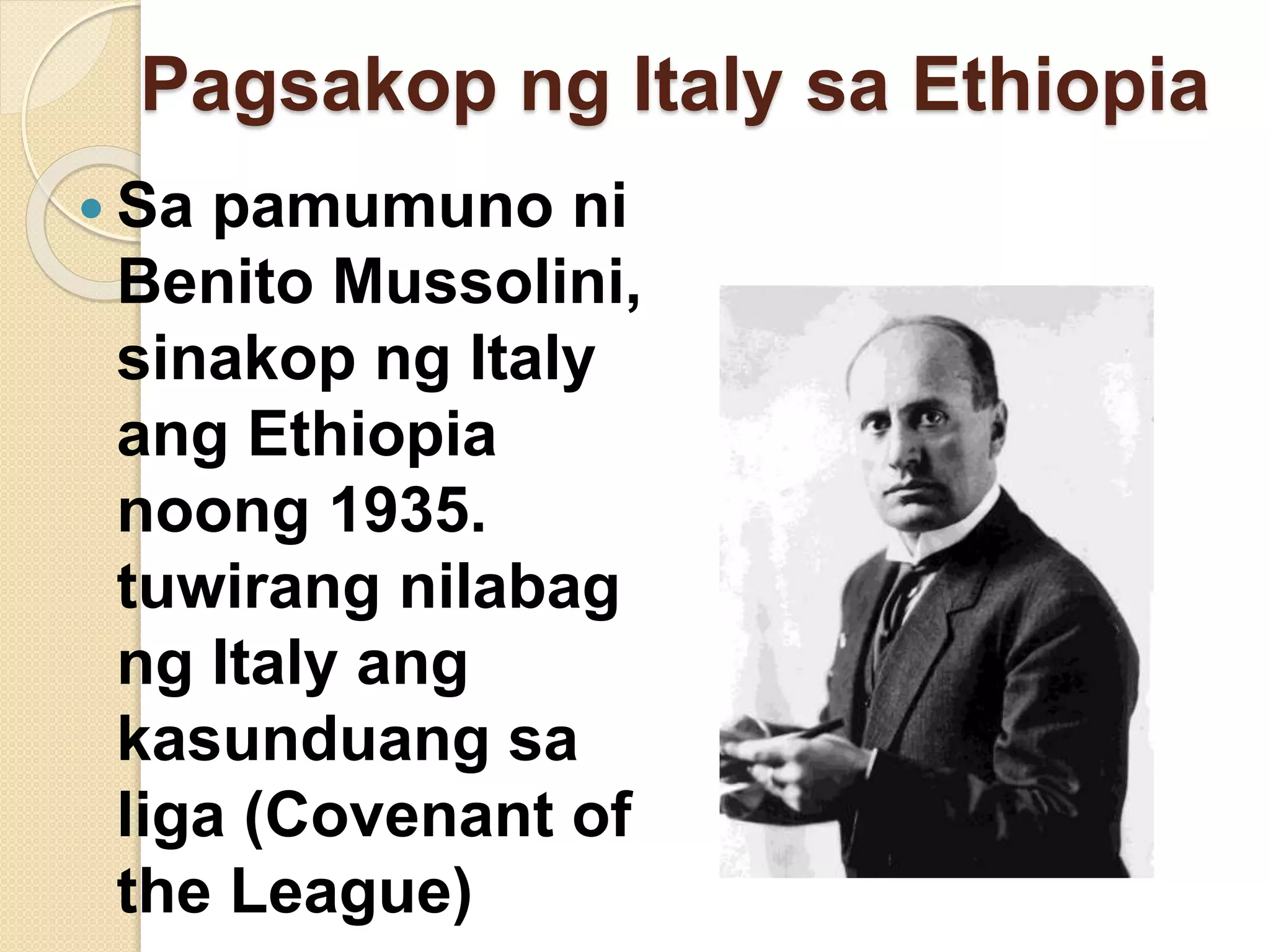 Sanhi ng Ikalawang Digmaang Pandaigdig | PPTX