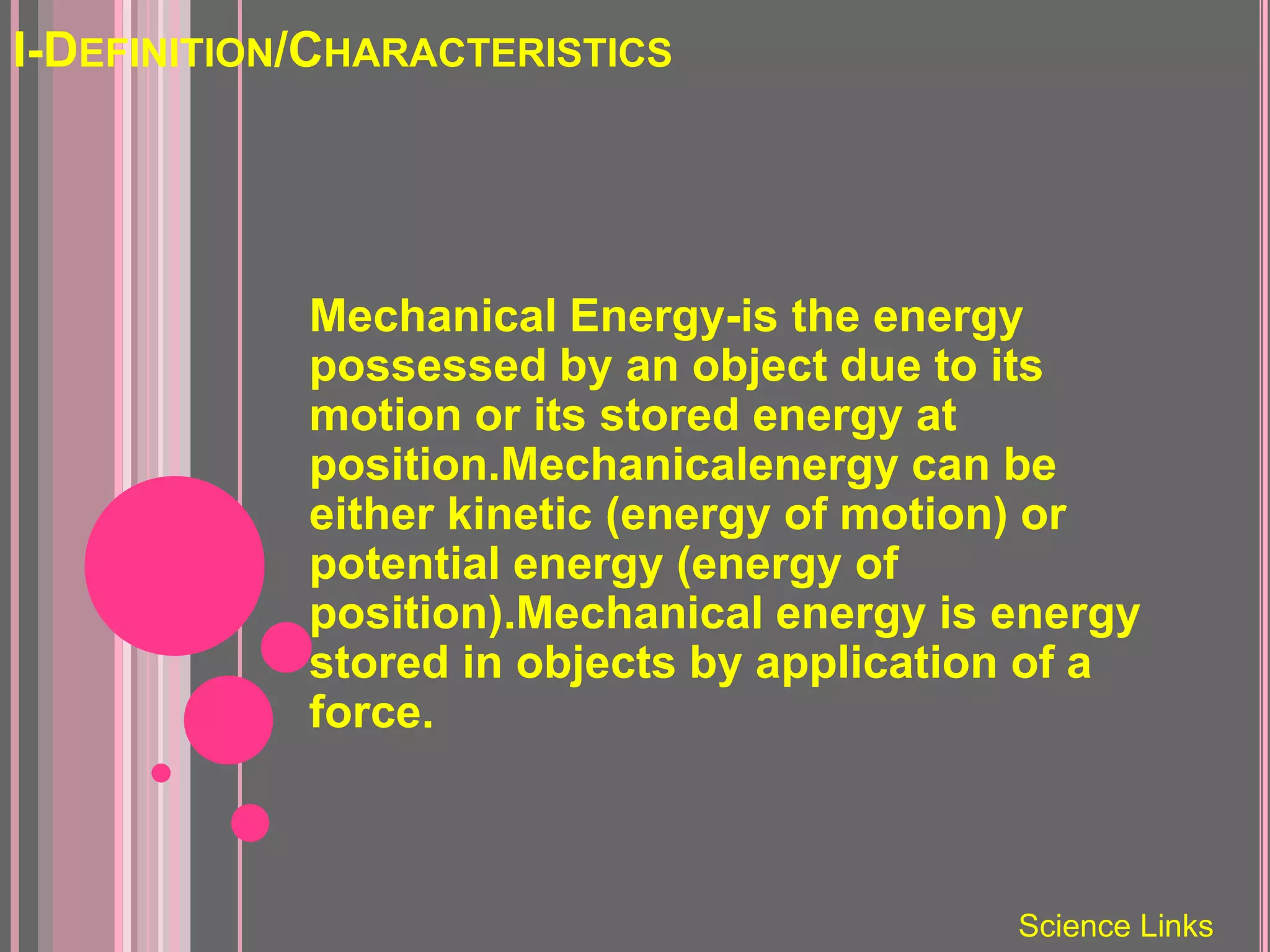 l mechanical energy | PPTX