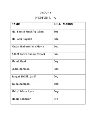 GROUP 1 Marks Sheet.docx