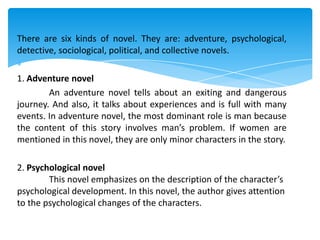 The histotry of novel | PPTX