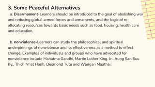 GROUP 1 PEACE EDUCATION hsjwiiehrrhrjrkr | PPTX