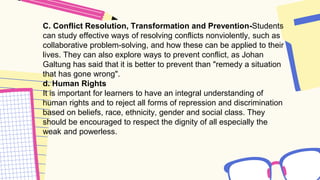 GROUP 1 PEACE EDUCATION hsjwiiehrrhrjrkr | PPTX