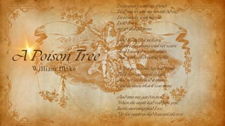 A Poison Tree By William Blake Poetry Analysis | PDF | Poetry | Books ...