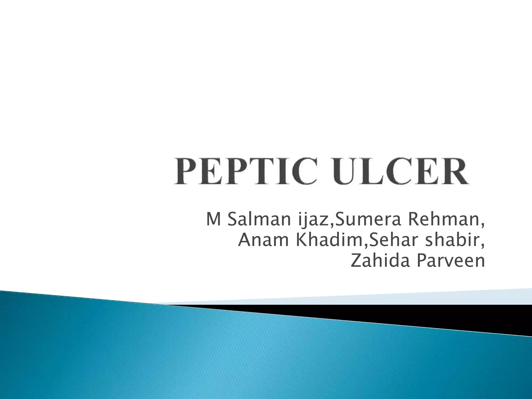 peptic ulcer | PPT