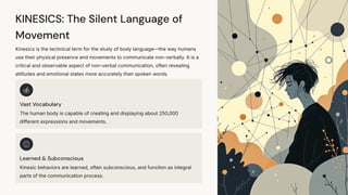 KINESICS: The Silent Language of Movement | PDF