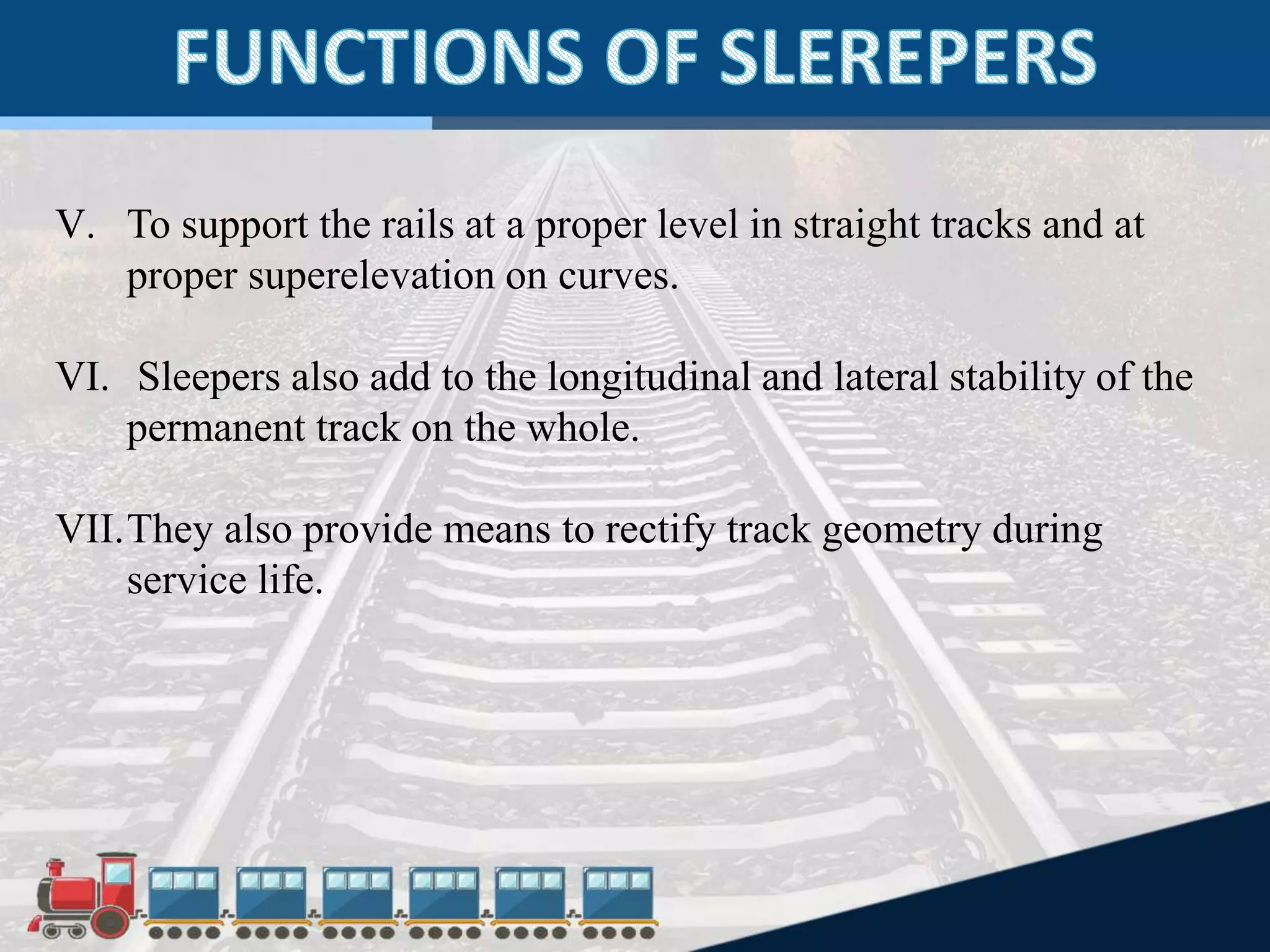 SLEEPERS - RAILWAY ENGINEERING | PPTX