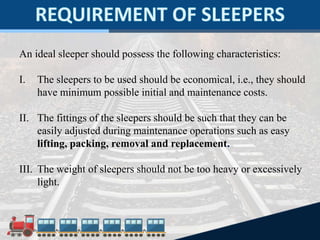 SLEEPERS - RAILWAY ENGINEERING | PPTX