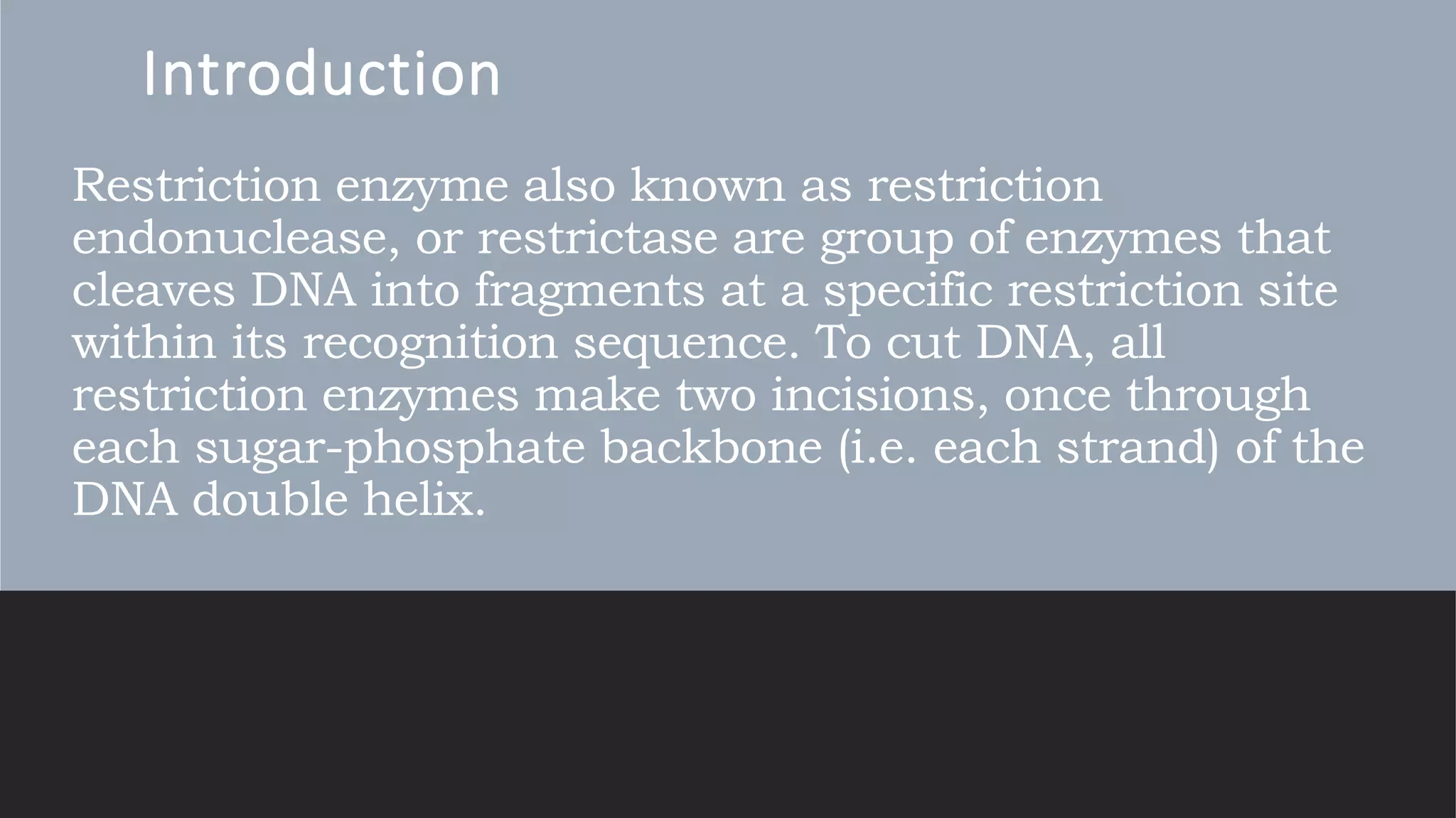 Presentation on Restriction enzyme BglII (BgIII).pptx | Chemistry | Science