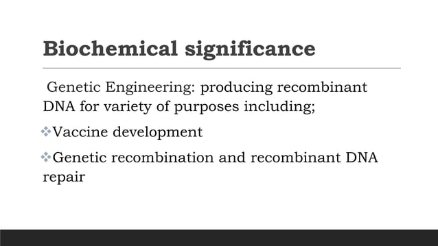 Presentation on Restriction enzyme BglII (BgIII).pptx | Chemistry | Science