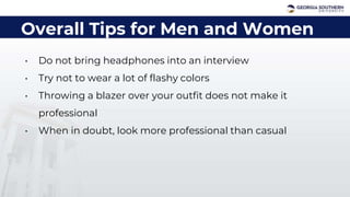 The Do's and Dont's of Interview Attire | PPTX | Women\'s Outerwear | Women\'s Clothing