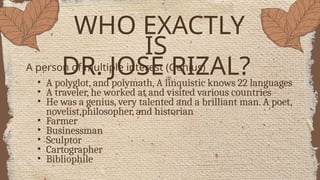RIZAL topic in Life and Works of Rizal’s | PPT