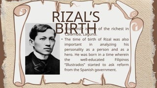 RIZAL topic in Life and Works of Rizal’s | PPT
