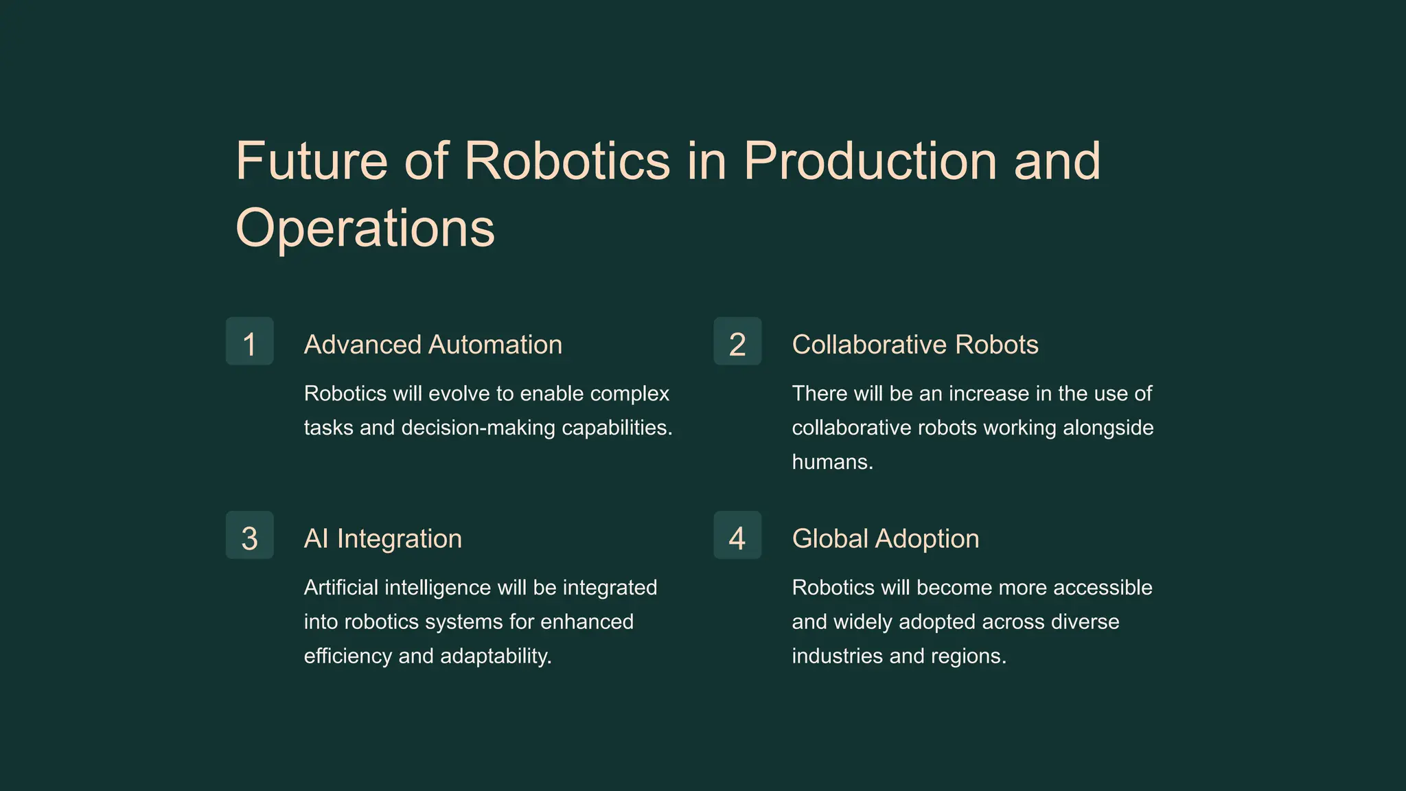 Robotics in operations management for mbant | PPTX | Logistics and ...