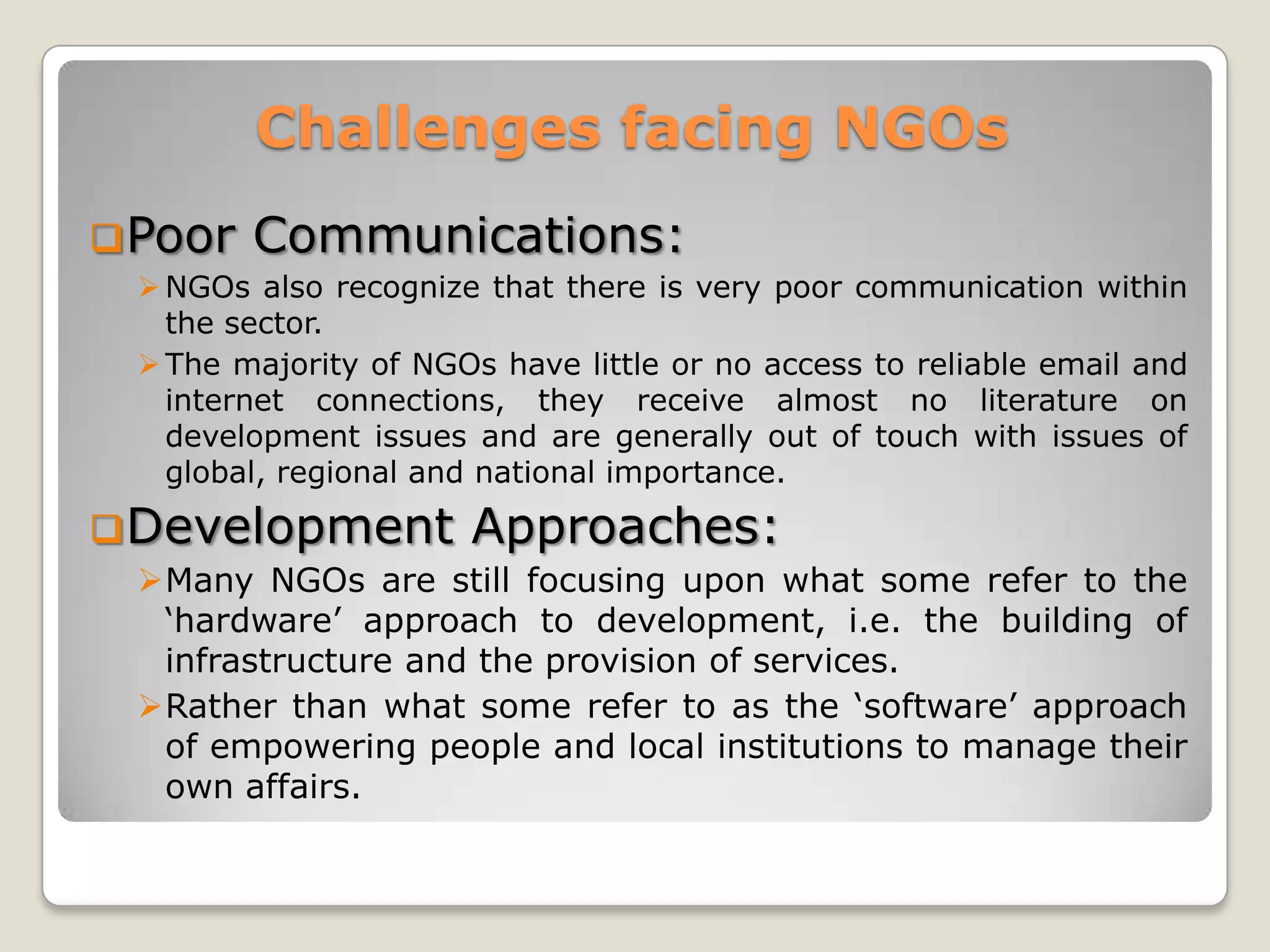Group 1 role of ng_os in development and challenges faced | PPTX