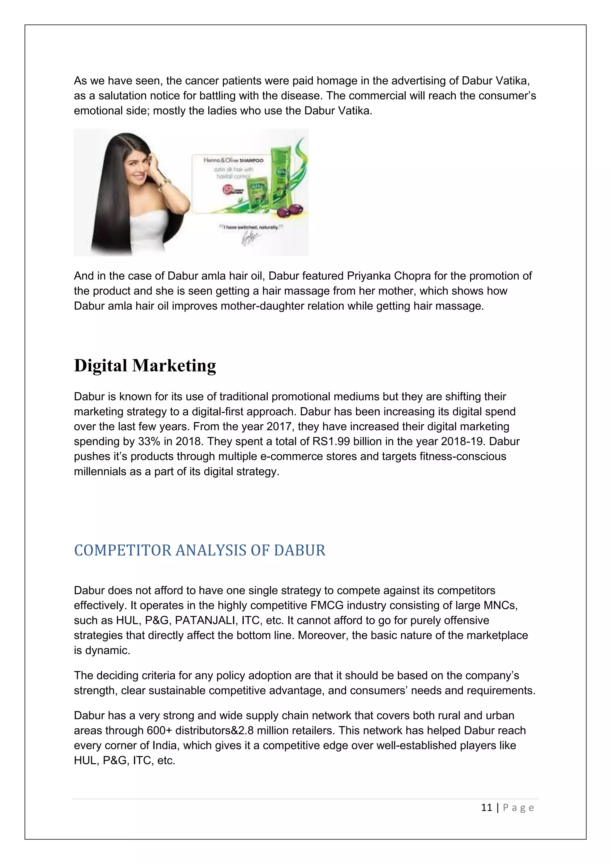 Sales & Distribution report on Dabur | PDF