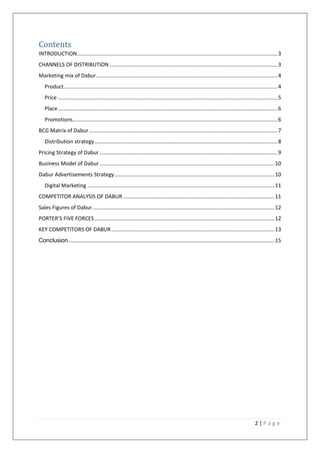Sales & Distribution report on Dabur | PDF