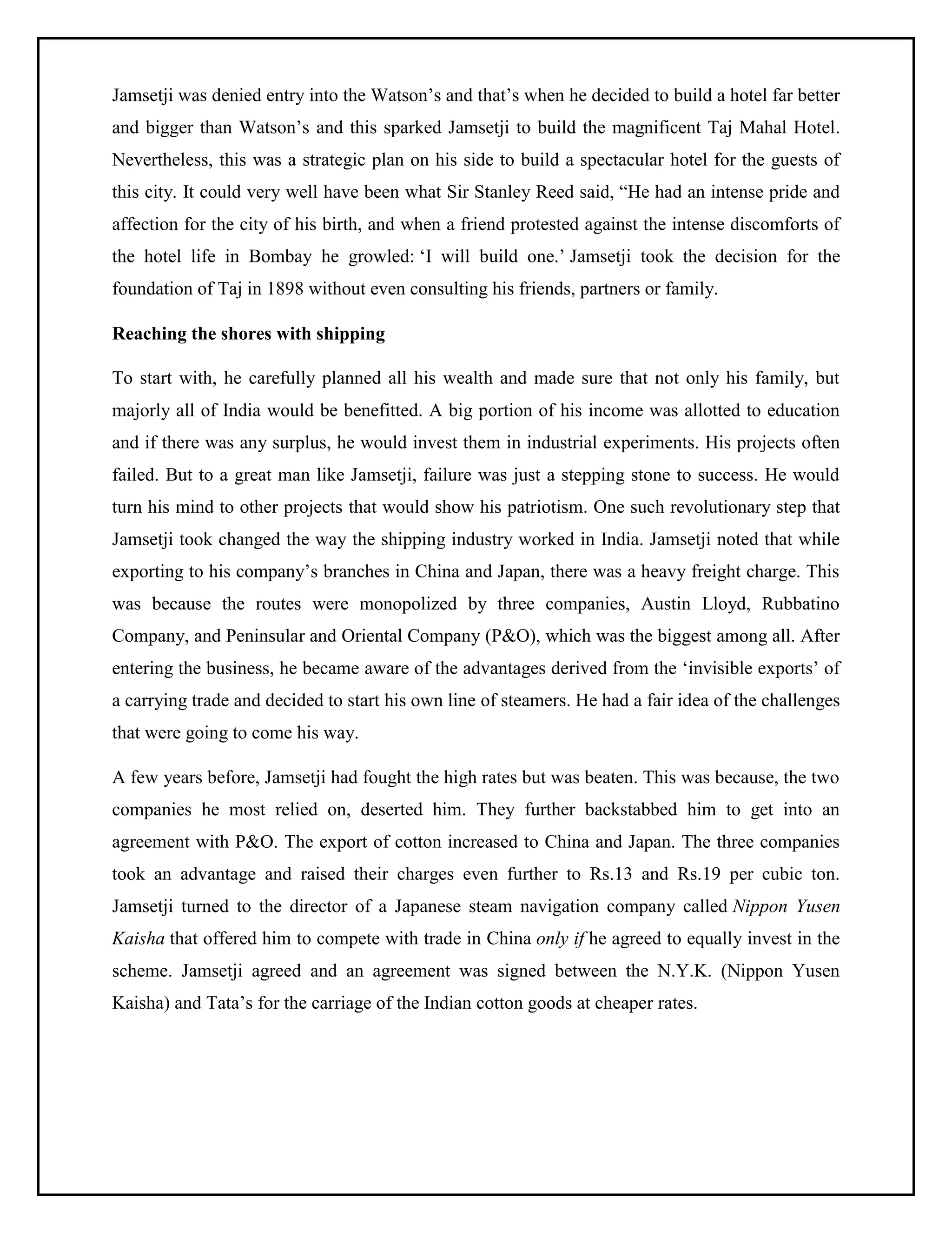 Strategic Leadership - JRD TATA | PDF