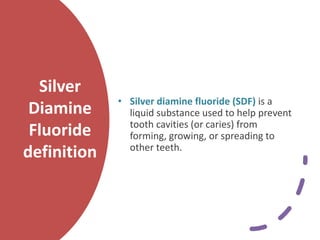 silver diamine flouride | PPT
