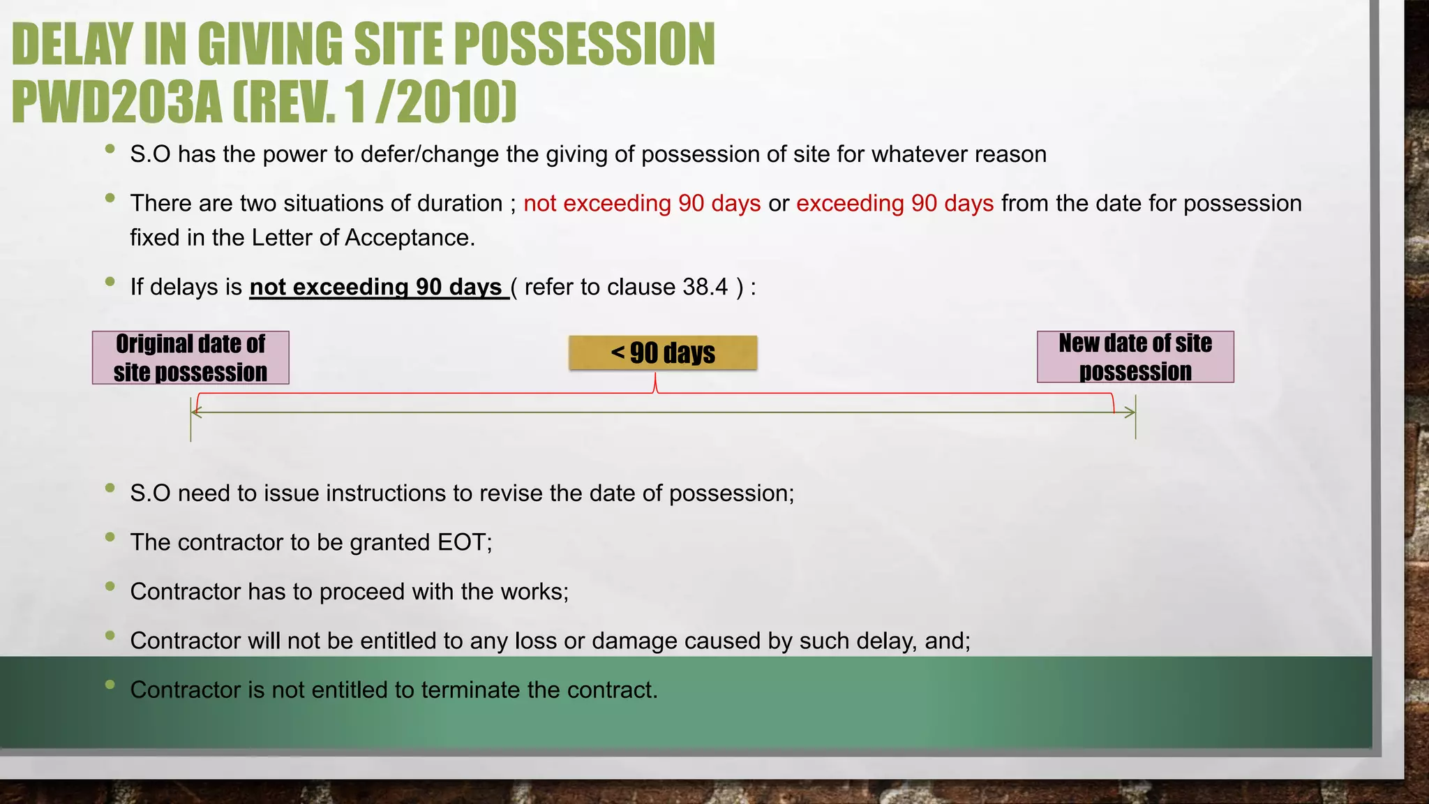 Site Possession | PPTX