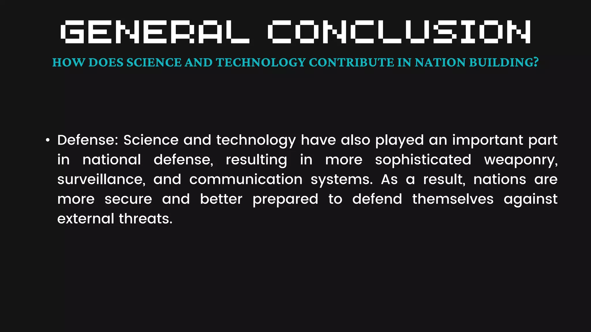 SCIENCE TECHNOLOGY AND NATION BUILDING | PPTX