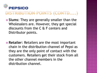 study of the distribution strategy pepsi_co. | PPTX
