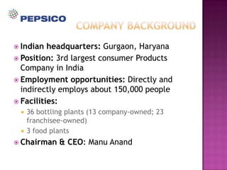 study of the distribution strategy pepsi_co. | PPTX