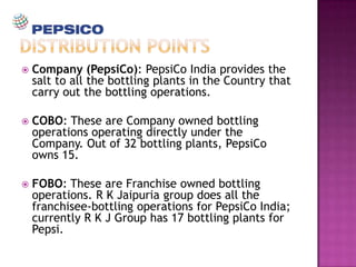 study of the distribution strategy pepsi_co. | PPTX