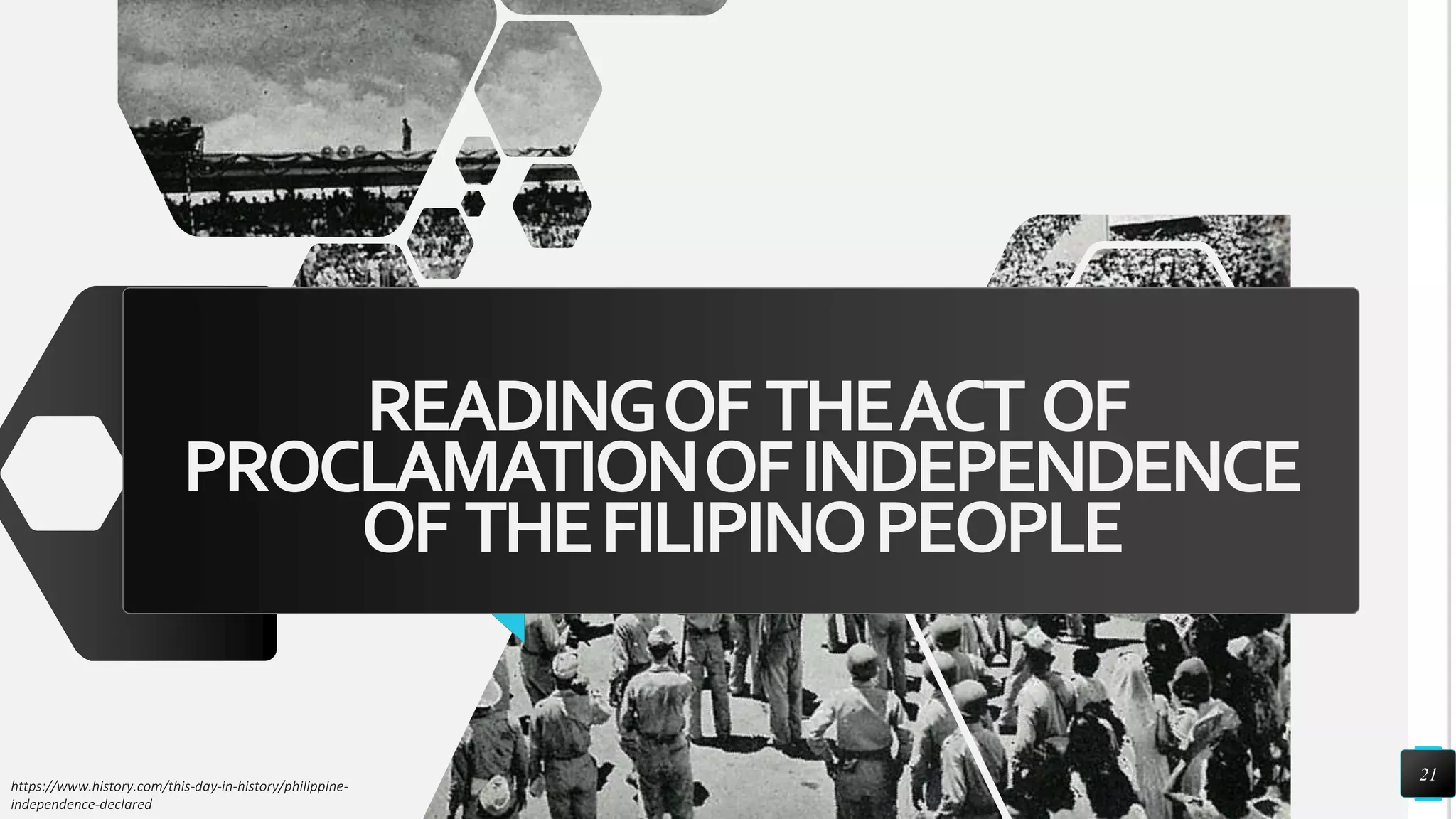 The Act of Proclamation of the Independence of the Filipino people | PPTX