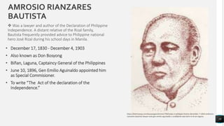 The Act of Proclamation of the Independence of the Filipino people | PPTX