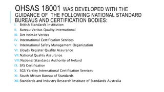 ISO 15000:1998 and ISO 18001:2007 | PPTX | Auto Safety | Automotive