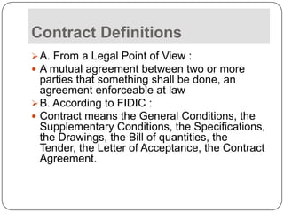 CONTRACTS AND ITS TYPES | PPTX