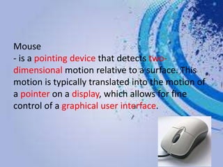 Computer Mouse Parts And Functions