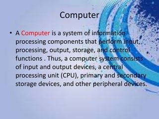 Parts and Function of Computer | PPT